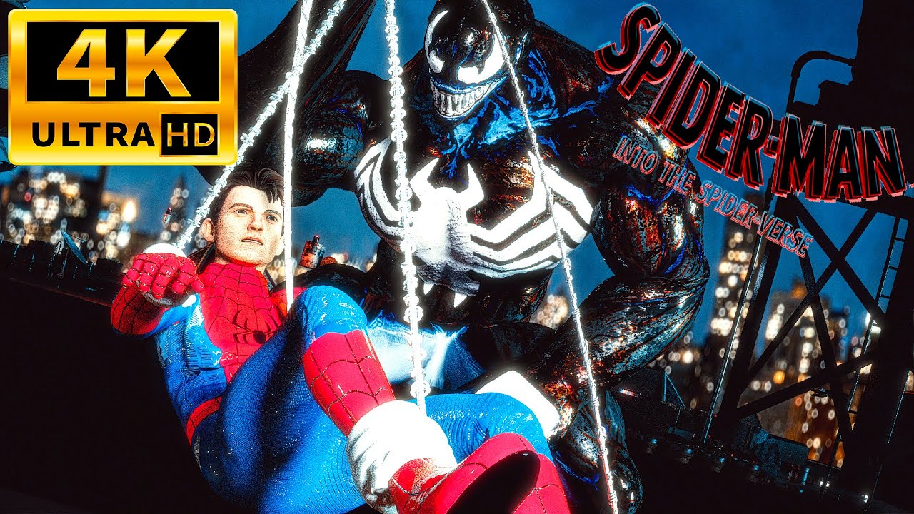 SPIDER-MAN and Venom scene Across The Spider verse Into The Spider ...