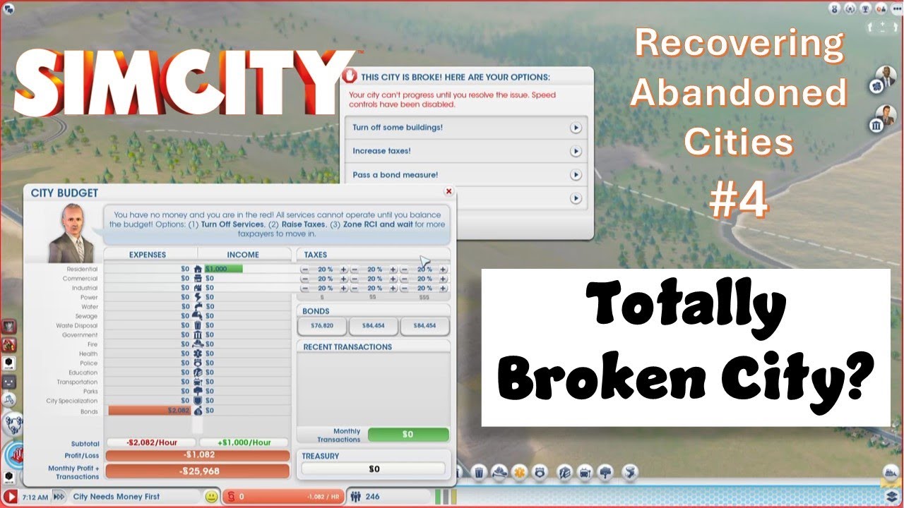 Totally Broken City? | SimCity Recovering Abandoned Cities 4 - YouTube