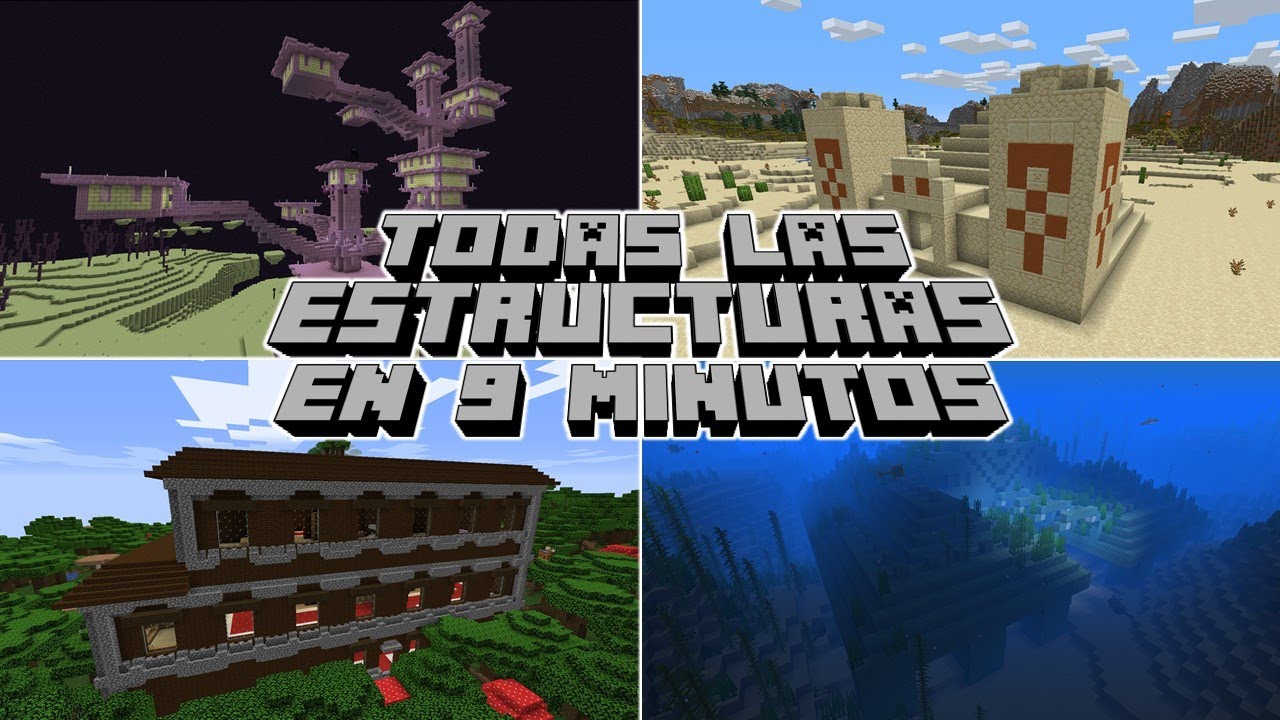 Todas Las ESTRUCTURAS de MINECRAFT en 9 Minutos | JAVV - YouTube
