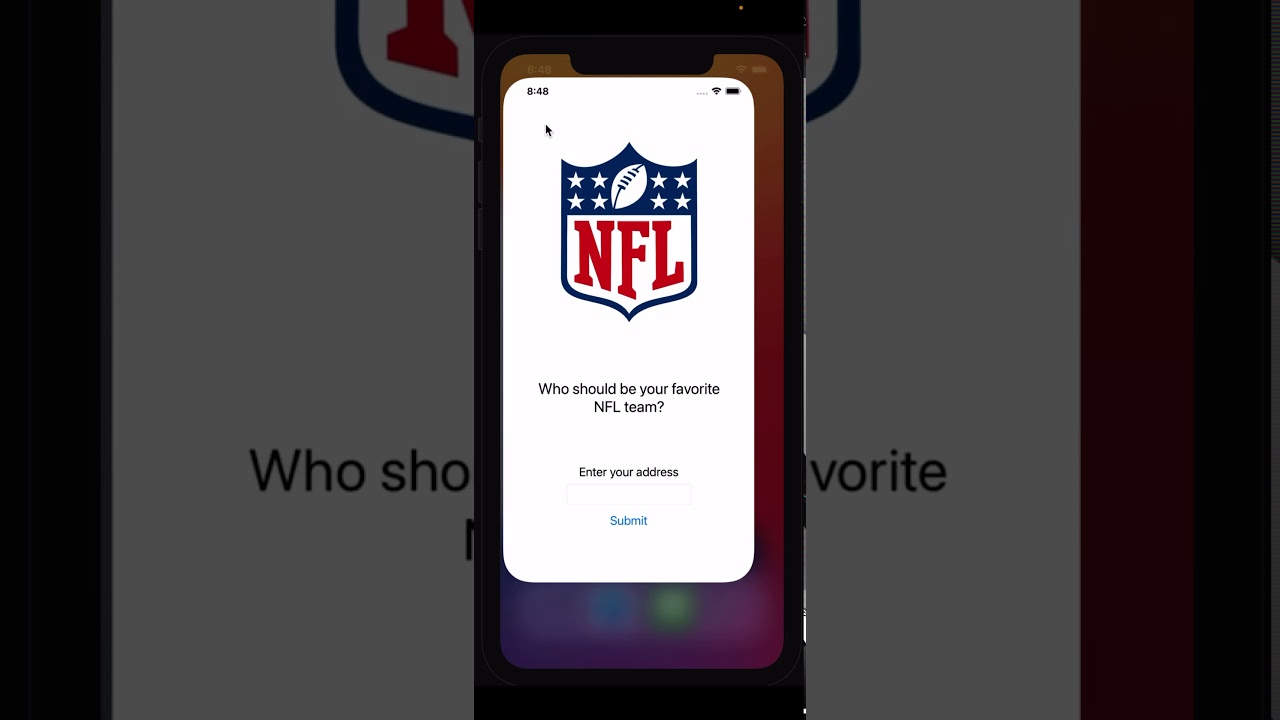 CS50 Final Project - iOS App - Favorite NFL Team Picker - YouTube