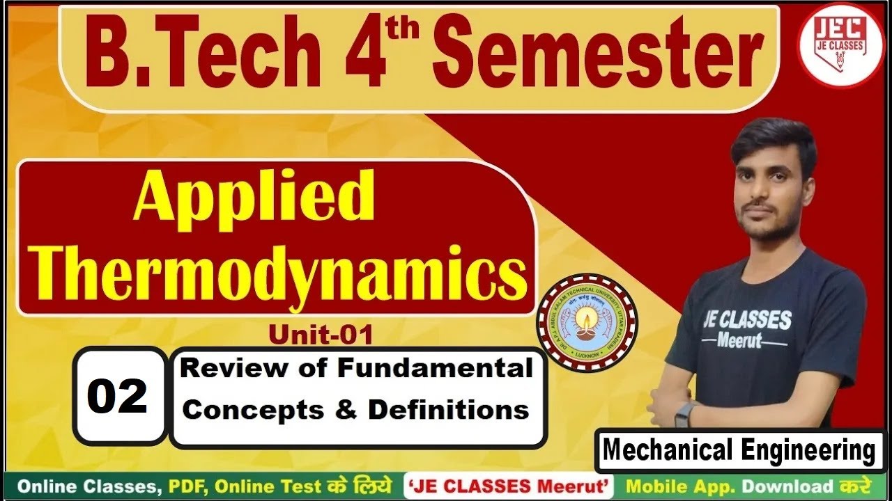 #02 Applied Thermodynamics B.Tech 4th Sem.Mechanical Engineering Unit-01 Basics Concept | AKTU ...