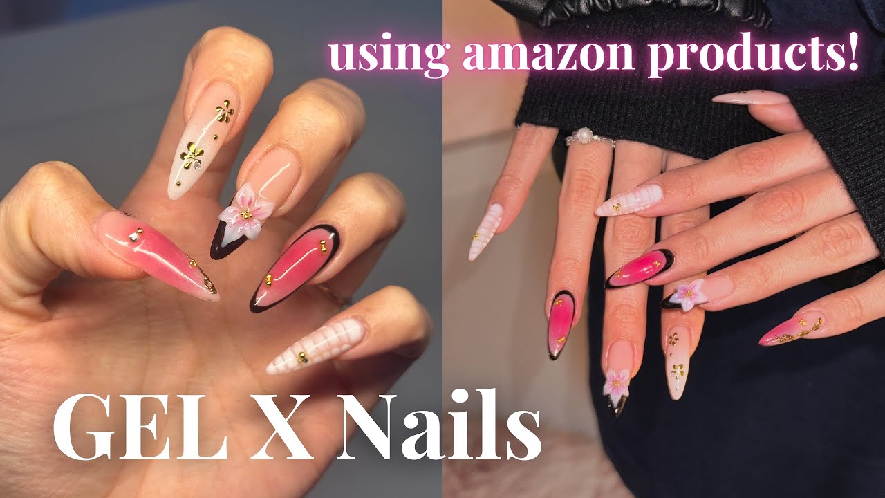 how to do gel x nails like a PRO ˚୨୧⋆｡˚ | amazon products only + step ...