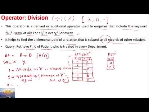 Division Operator in Relational Algebra. Relational Algebra Operations ...