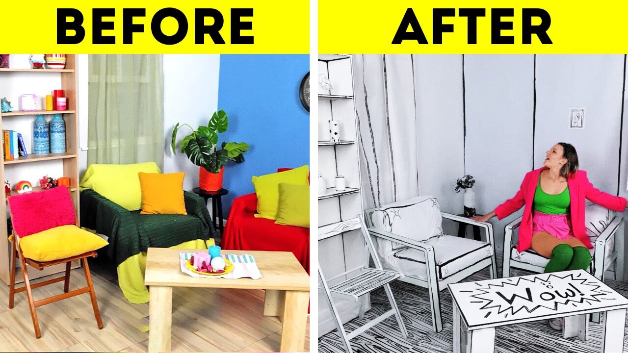 FANTASTIC ROOM TRANSFORMATION THAT LOOKS LIKE CARTOON - YouTube