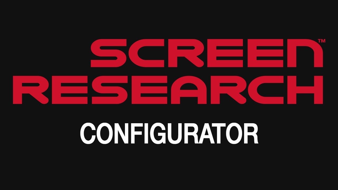 Learn How To Use The Screen Research CONFIGURATOR. - YouTube