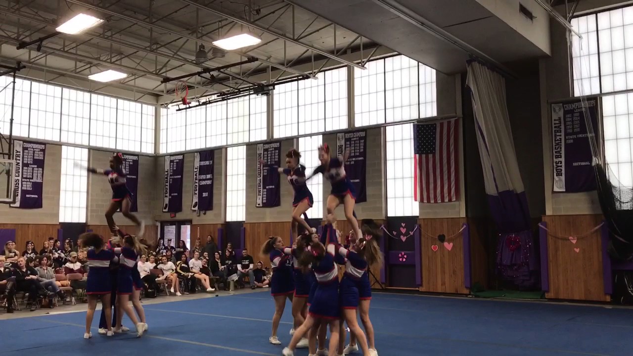 Brookline High Cheer at Shawsheen - YouTube