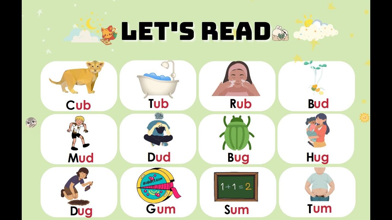 Phonics | Short vowels | Short u | unk family | u #part04 - YouTube