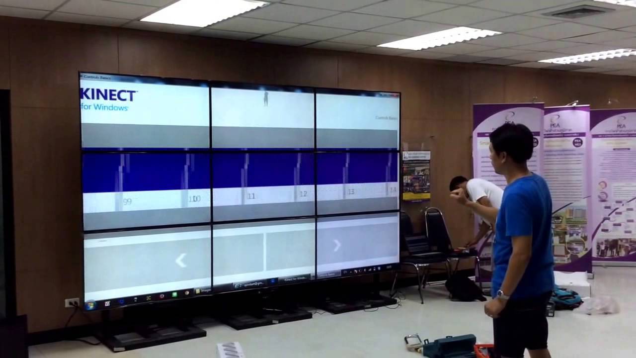 Kinect Interactive Video Wall - YouTube