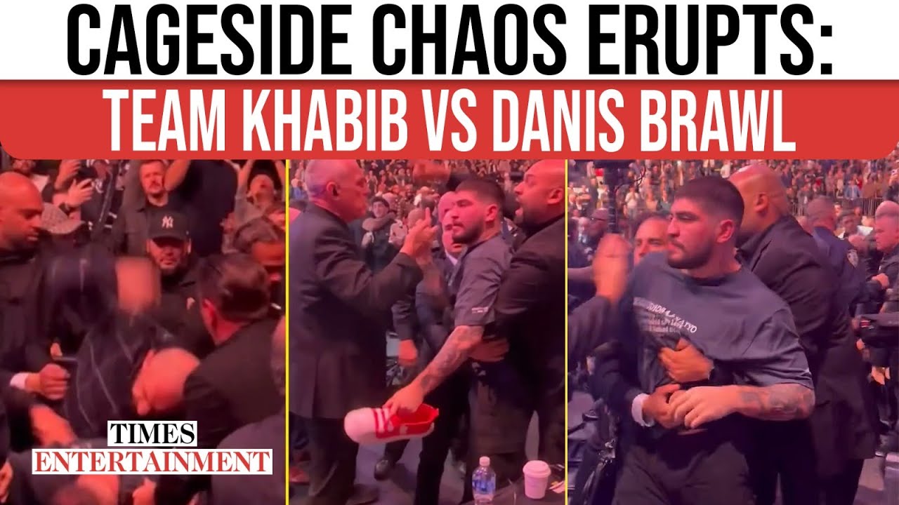 Massive Cageside Brawl Erupts at UFC 322 as Team Khabib Clashes ...