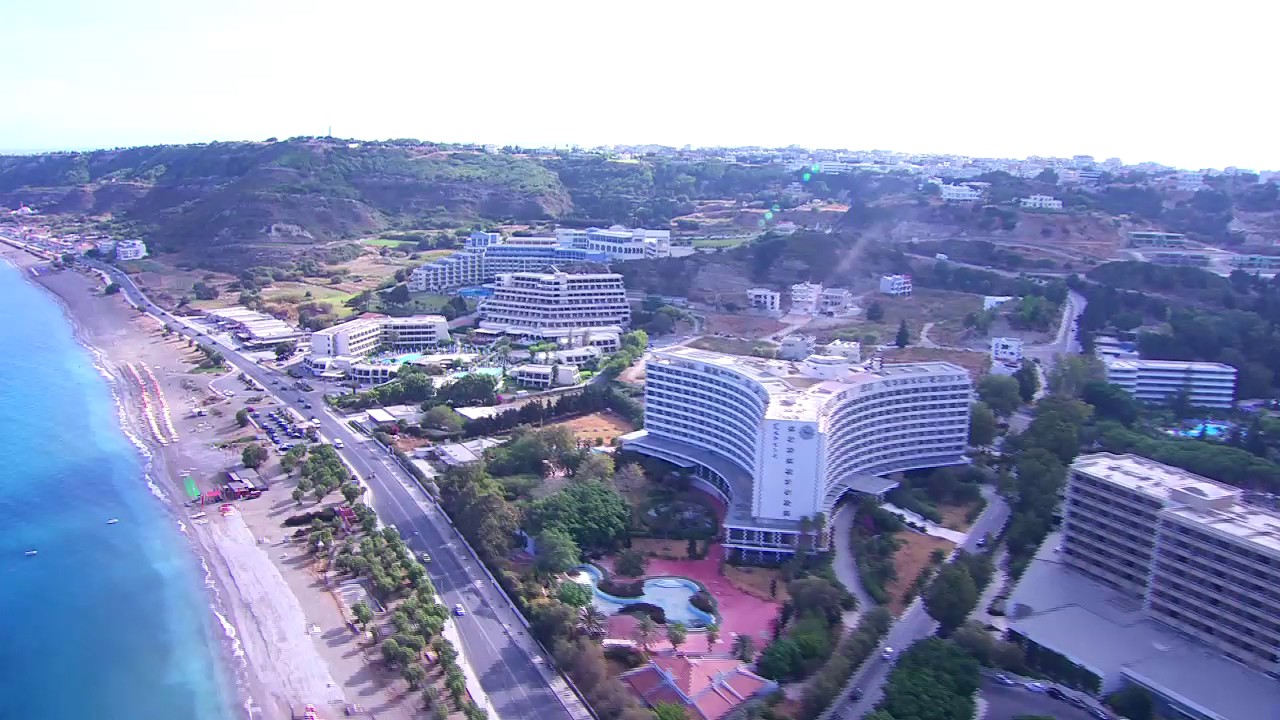 Rhodos Ixia aerial view - YouTube