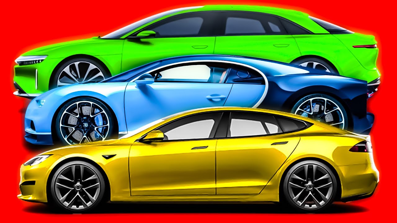 Bugatti Chiron VS Tesla Model S Plaid VS Lucid Air Sapphire - YouTube
