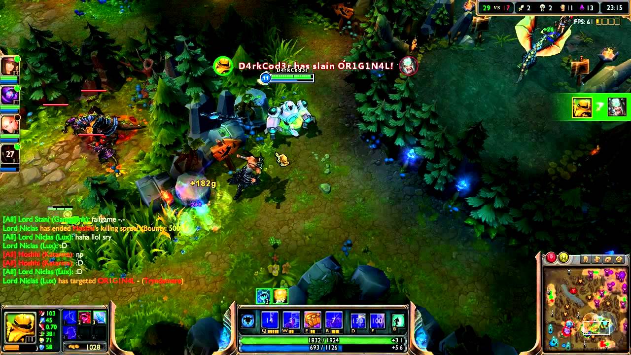 League of Legends Clip 003 - Support take Kills & Execution Fail - YouTube