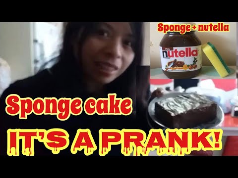 SPONGE CAKE PRANK | SPONGE AND NUTELLA PRANK - YouTube