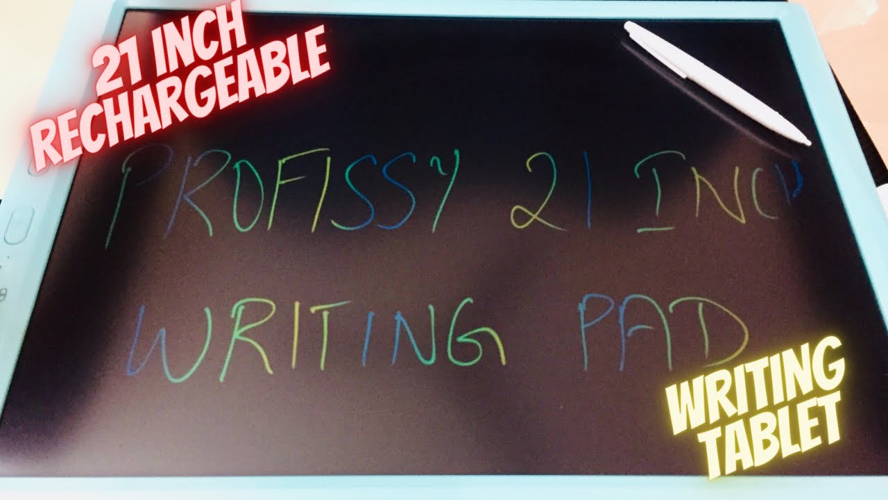 Profissy 21 inch Multicolor Rechargable Writing Pad Unboxing and Review ...