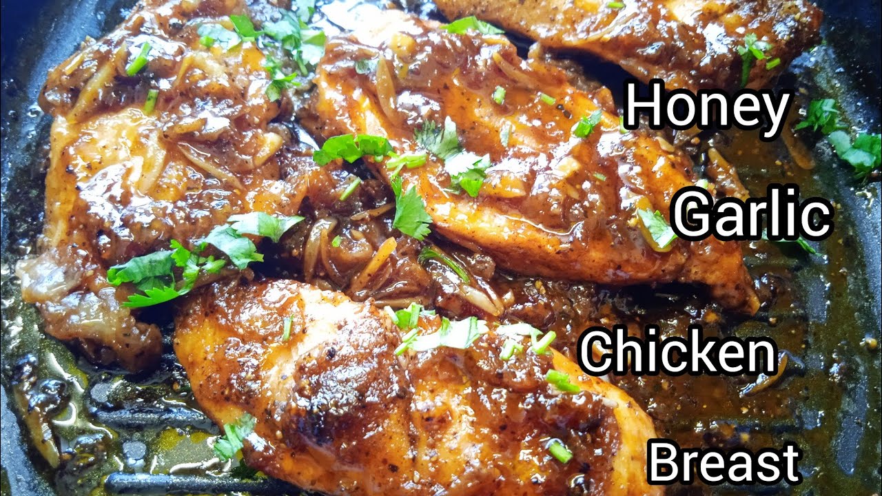 Honey garlic chicken breast recipe // Honey garlic chicken //chicken recipe //Papiya's kitchen ...