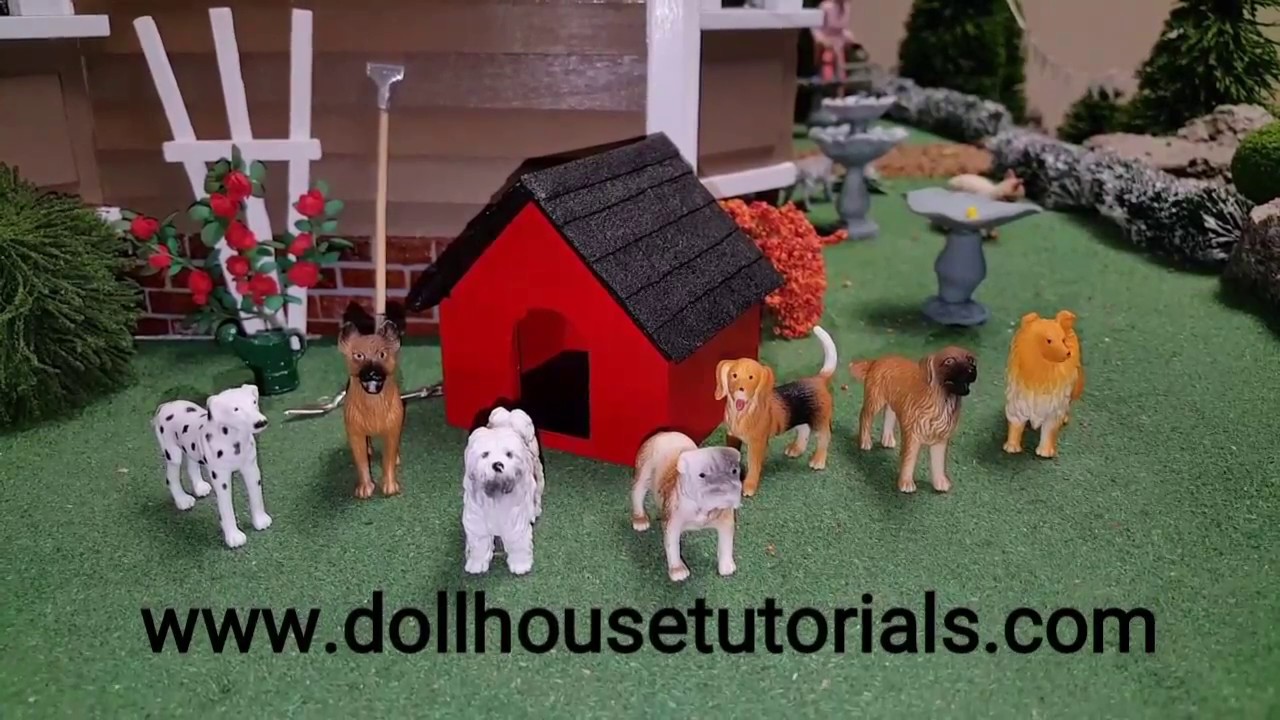Miniature Dollhouse Doghouse - YouTube