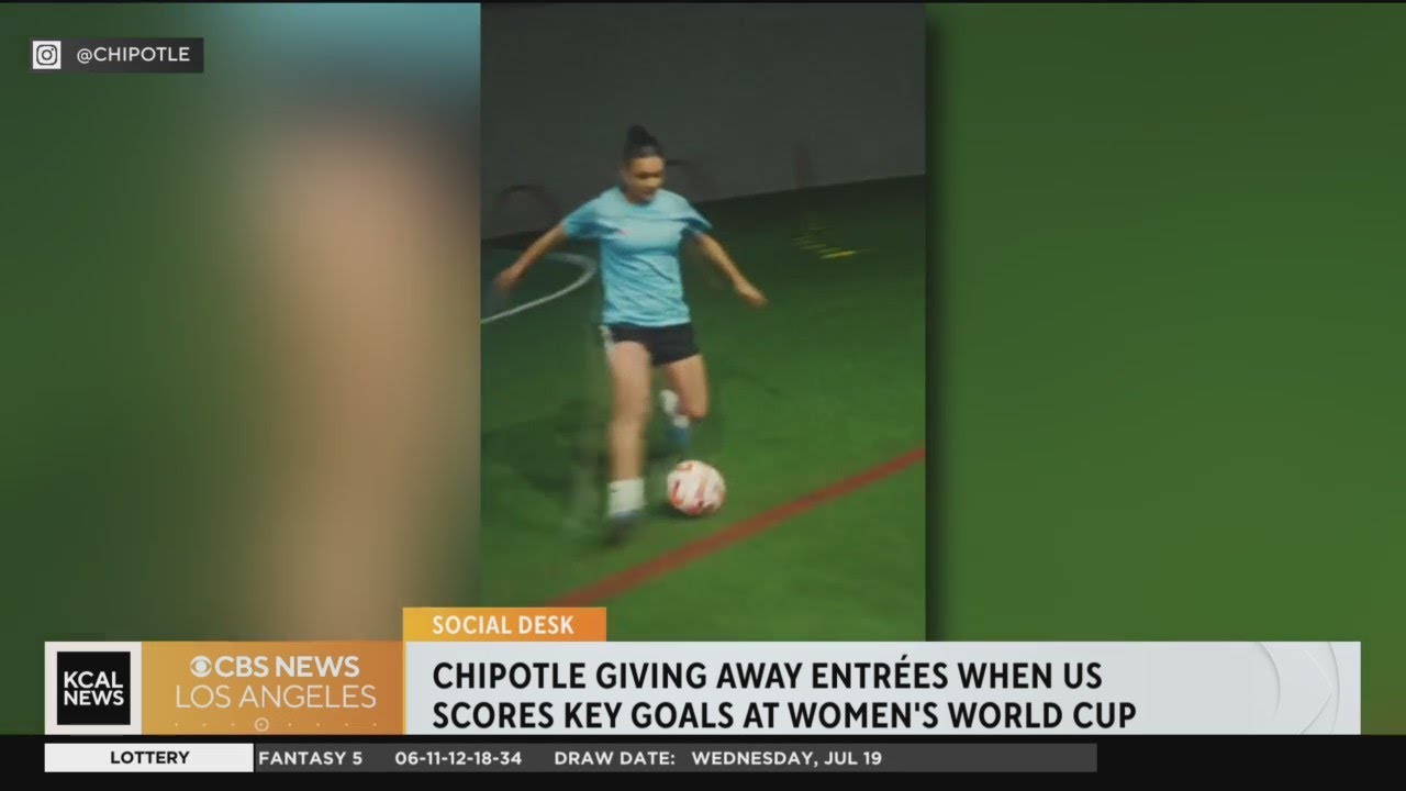 Chipotle to give away entrees when US scores key goals in Women's World ...