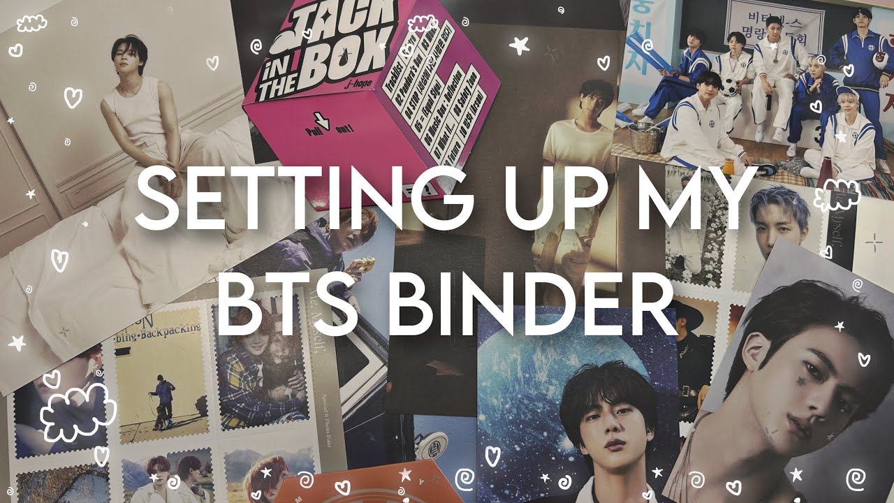 setting up my bts binder!! - YouTube