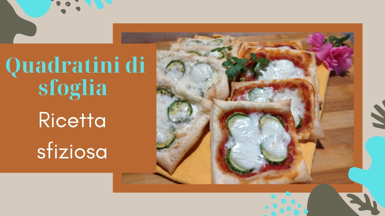 Quadratini di sfoglia ricetta sfiziosa , facile facile - YouTube