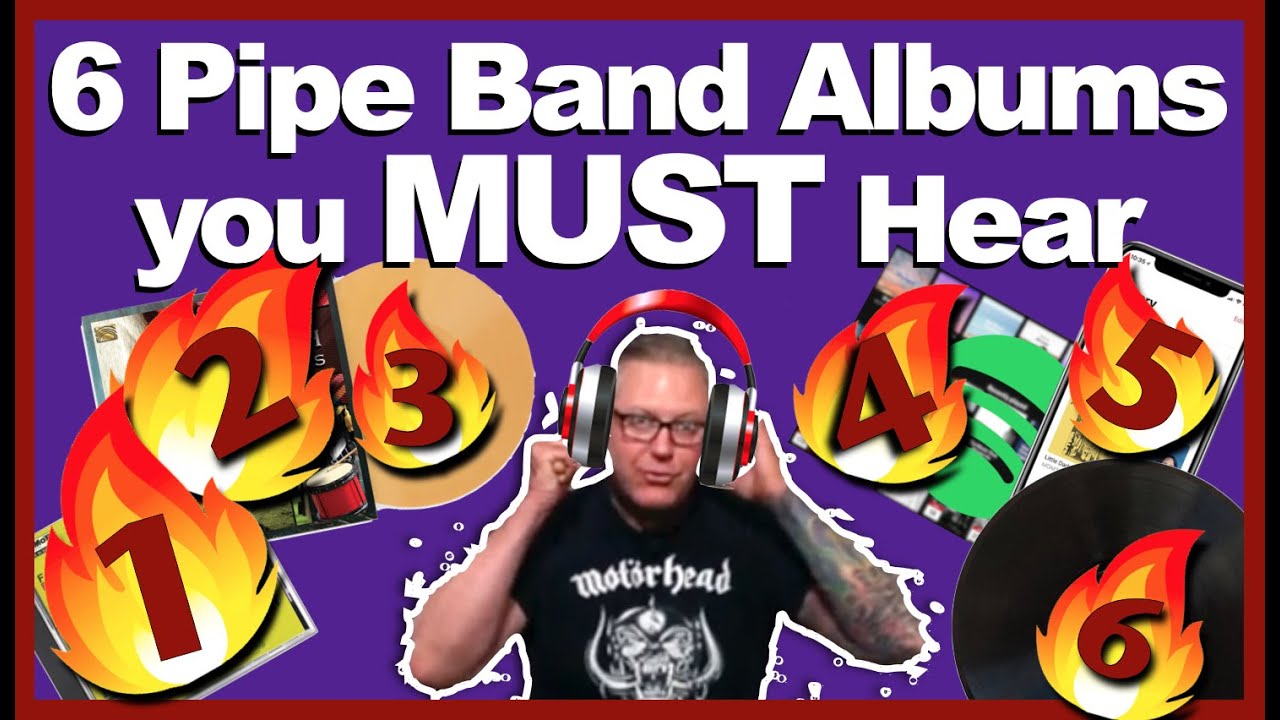 6 Pipe Band Albums You MUST Hear by Monster Drummer Johnny Rowe - YouTube