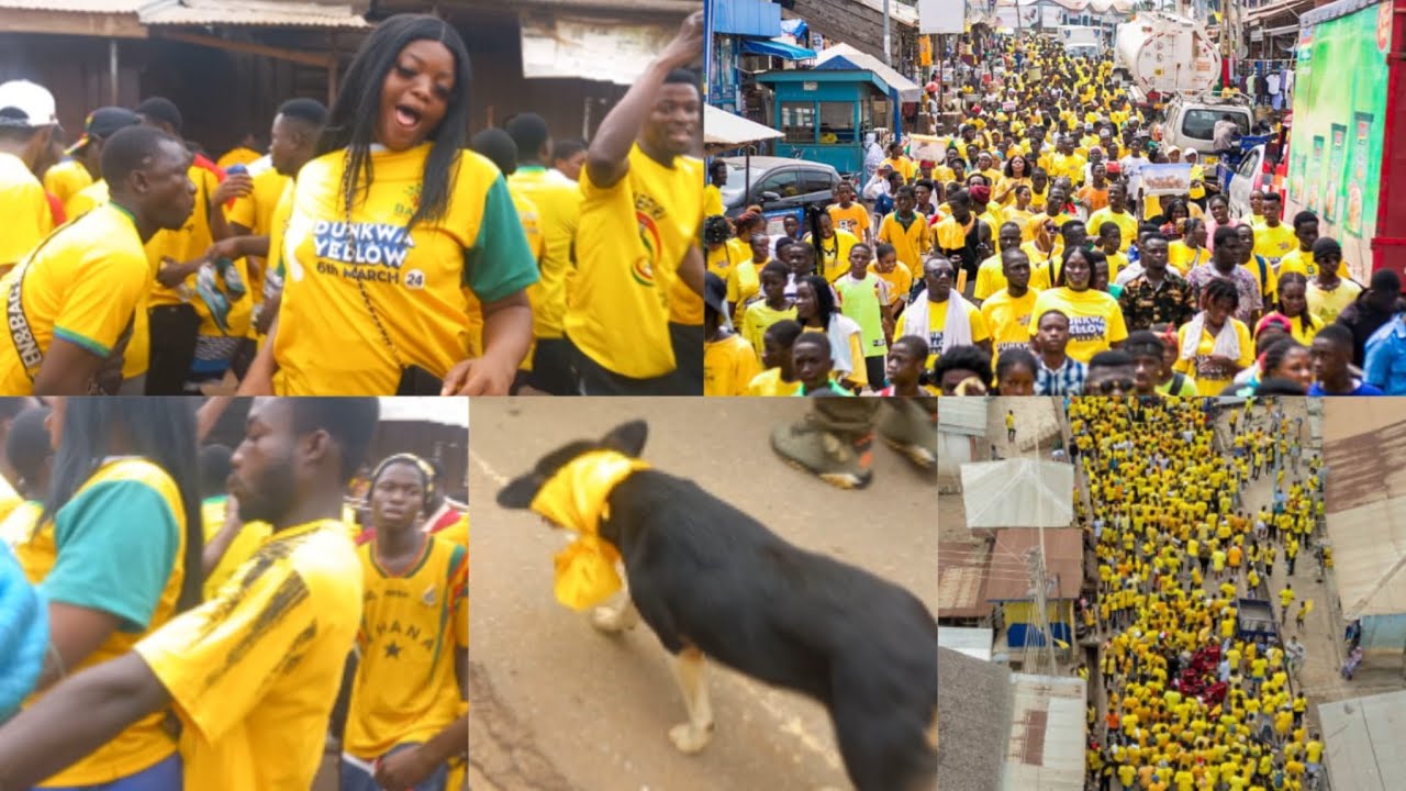 Dunkwa Yellow Carnival 💛 6th March ... Thousands on the streets - YouTube