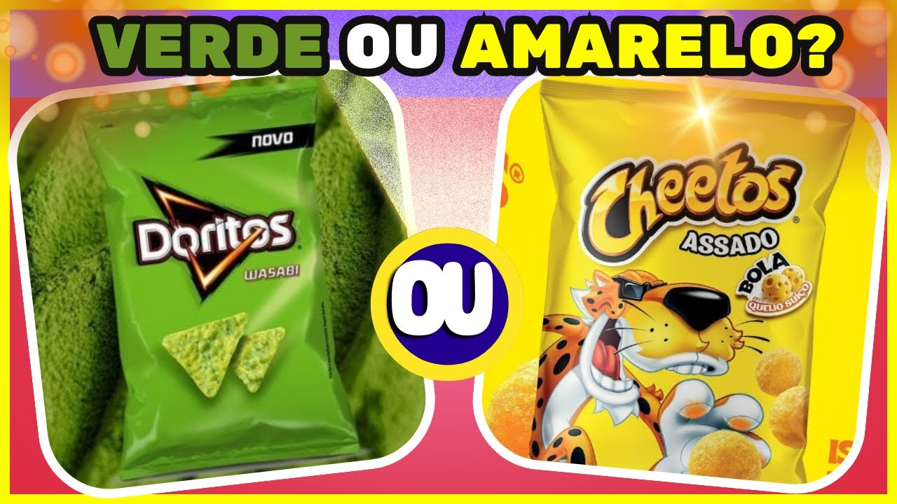 O QUE VOCÊ PREFERE? CHEETOS OU DORITOS WASABI? VERSÃO VERDE OU AMARELO ...