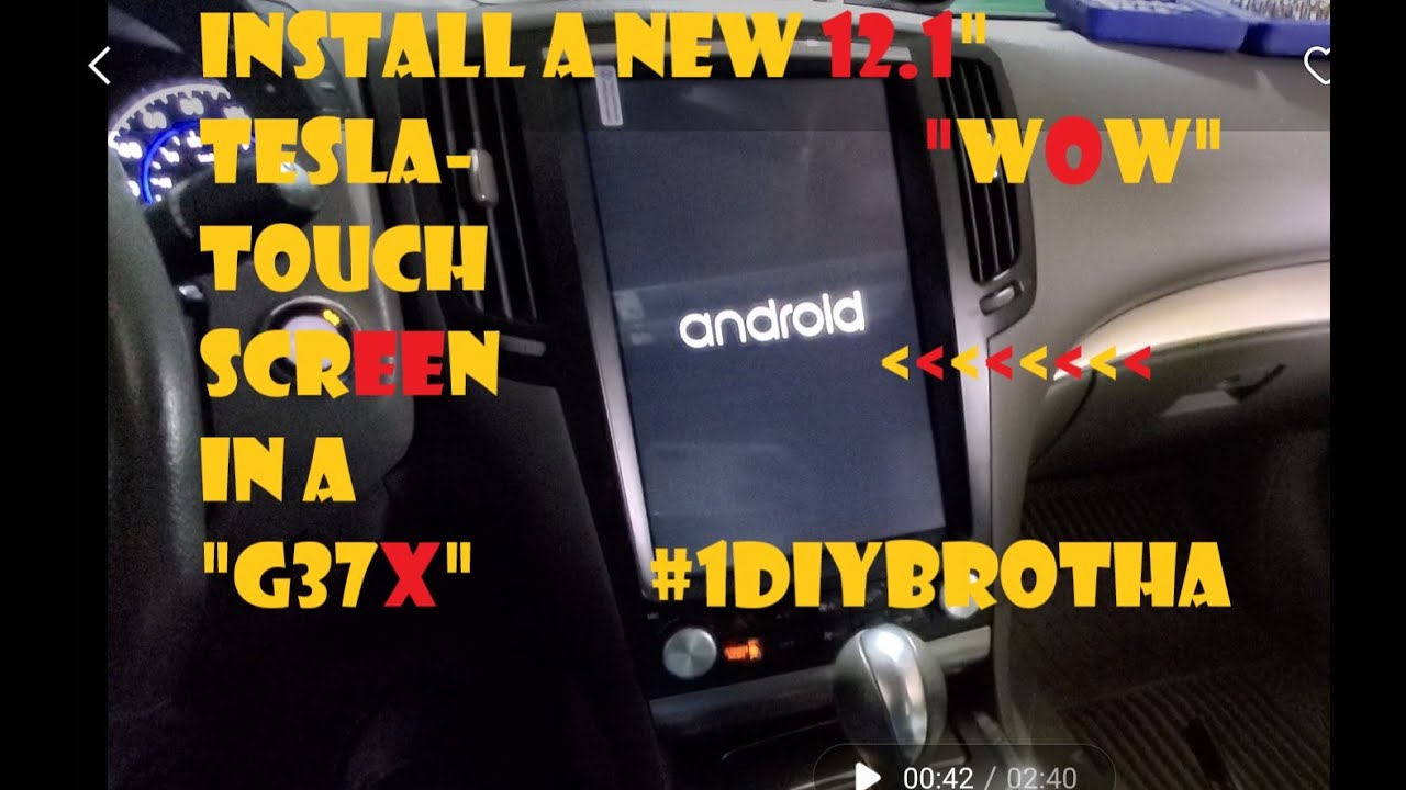 Install "TESLA SCREEN" in a Infinity G37X - YouTube