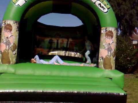 Stacie,Pam & Kimmy on bouncy castle - YouTube
