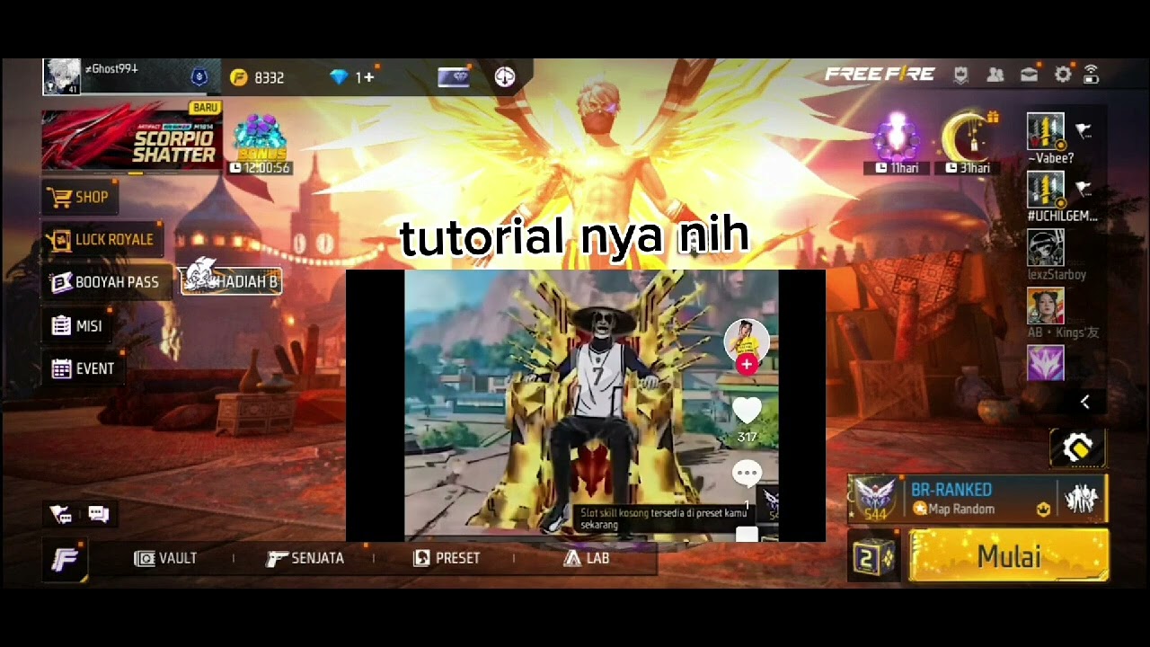 FF BETA NO PW BAYAR PAKW LIKE AND SUBREK - YouTube