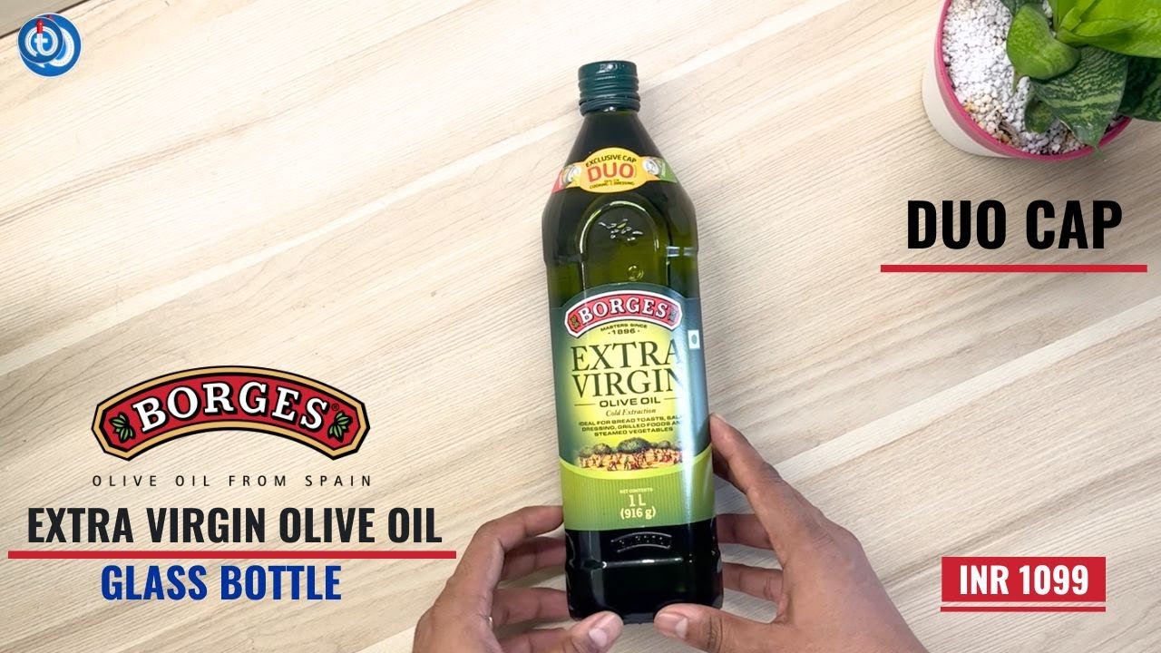 Borges Extra Virgin Olive Oil Glass Bottle and Duo Cap Review for ...