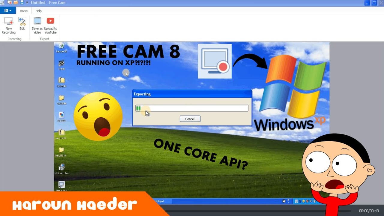 Free Cam 8 Running Under Windows XP?!?? (Done using One Core API) - YouTube