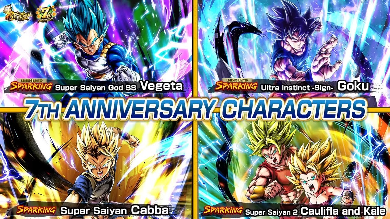 DRAGON BALL LEGENDS 7TH ANNIVERSARY UNITS - YouTube
