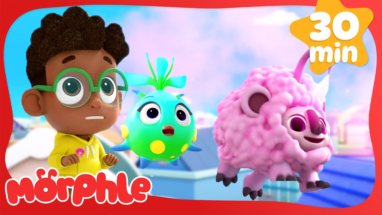 PINK FLYING SHEEP!! + MORE Animal Videos | 30 Min of Morphle Magic Pet ...