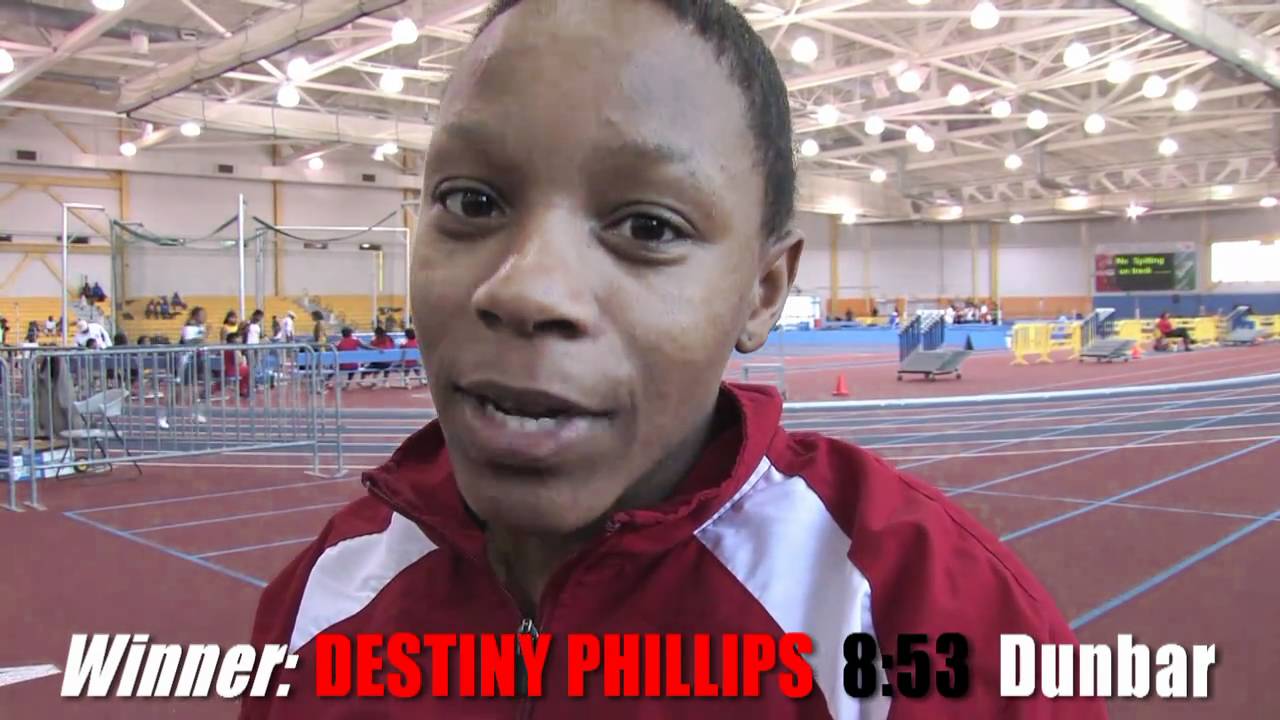 55M hurdle finals - 2011 DCIAA Indoor Championship - YouTube