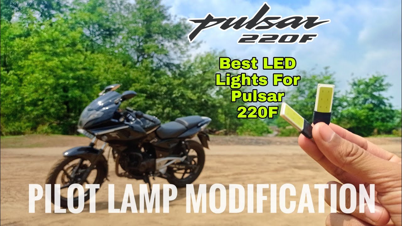 LED Parking Lights Installation On Pulsar 220F || White LED Pilot Lamps ...