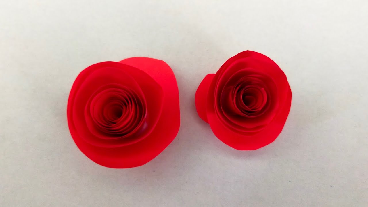 rose flower marking with paper / 🌹easy paper roses.. - YouTube