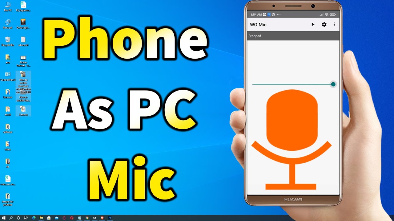 How to use android mobile as mic for pc - YouTube