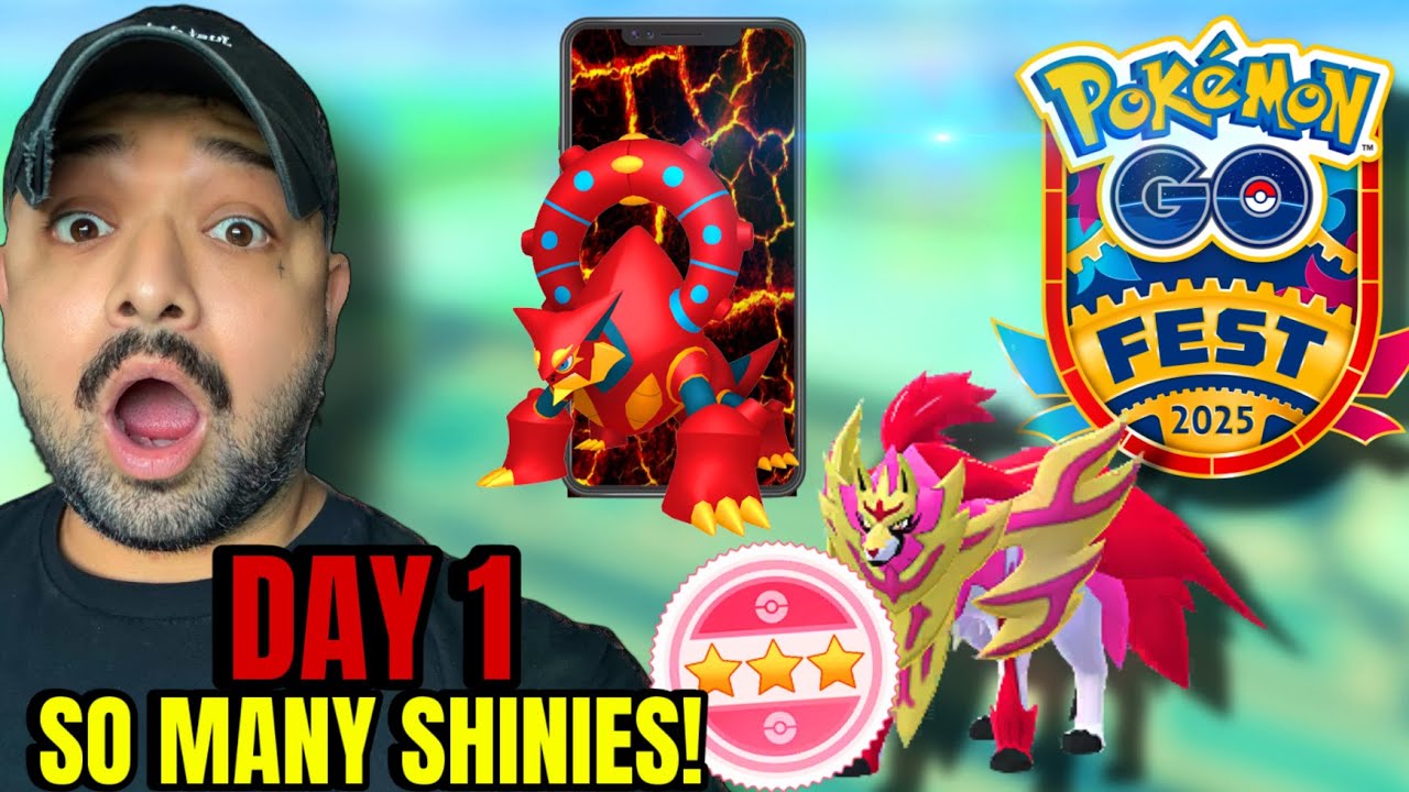 POKEMON GO FEST 2025: I Finally Got VOLCANION! + Hundo ZAMAZENTA Hunt ...