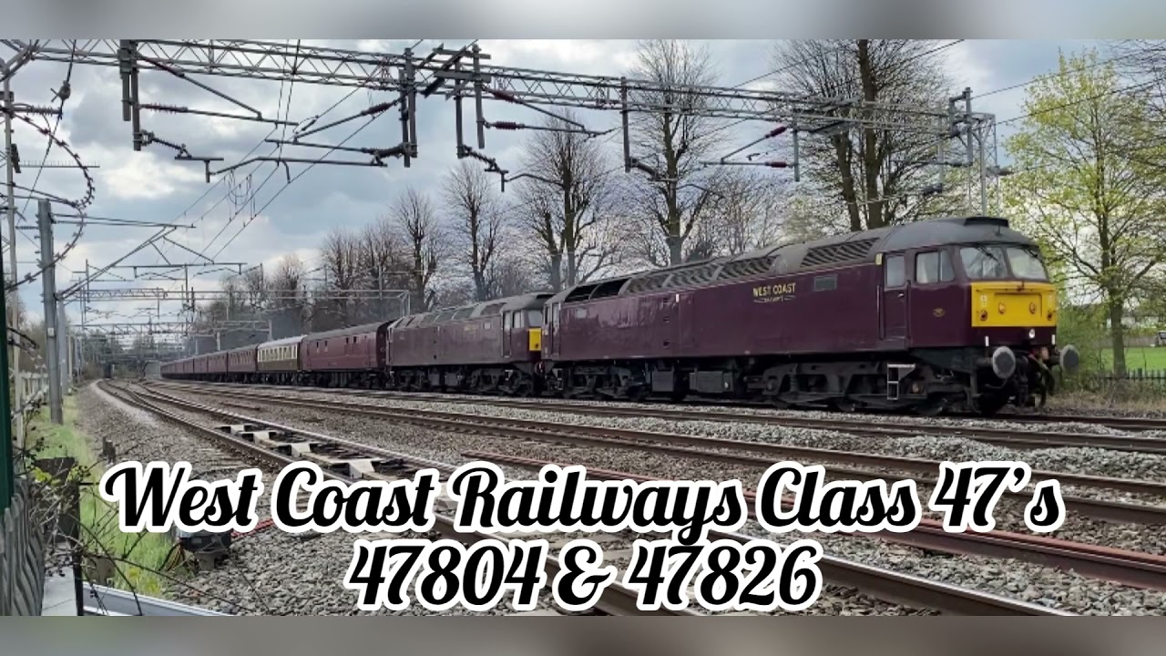 West Coast Railways Class 47’s 47804 & 47826 + 12 Coaches on Southall ...