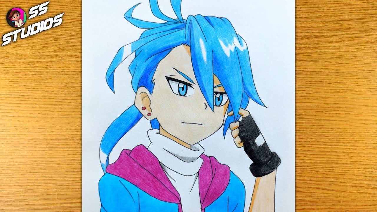 How To Draw Ukyo ibuki From Beyblade Step By Step Drawing with color ...