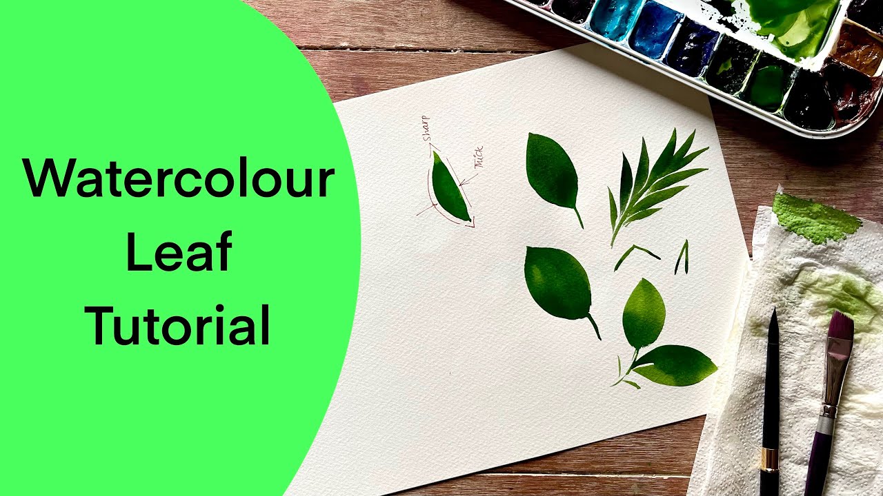 Watercolor tutorial | Leaf | Part 1 - YouTube