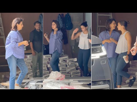 Actress Alia Bhatt and Neetu Kapoor Visuals at Ranbir Kapoor New House