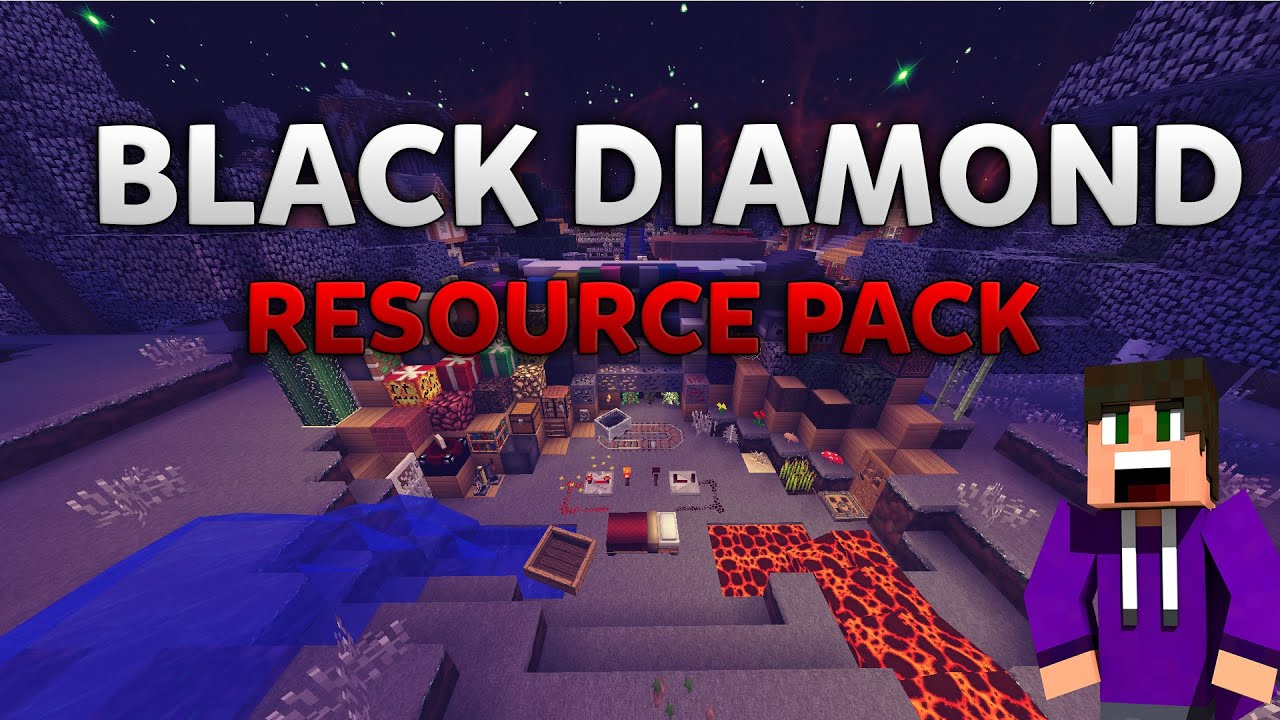 MINECRAFT RESOURCE PACK 1.8.8 BLACK DIAMOND - YouTube