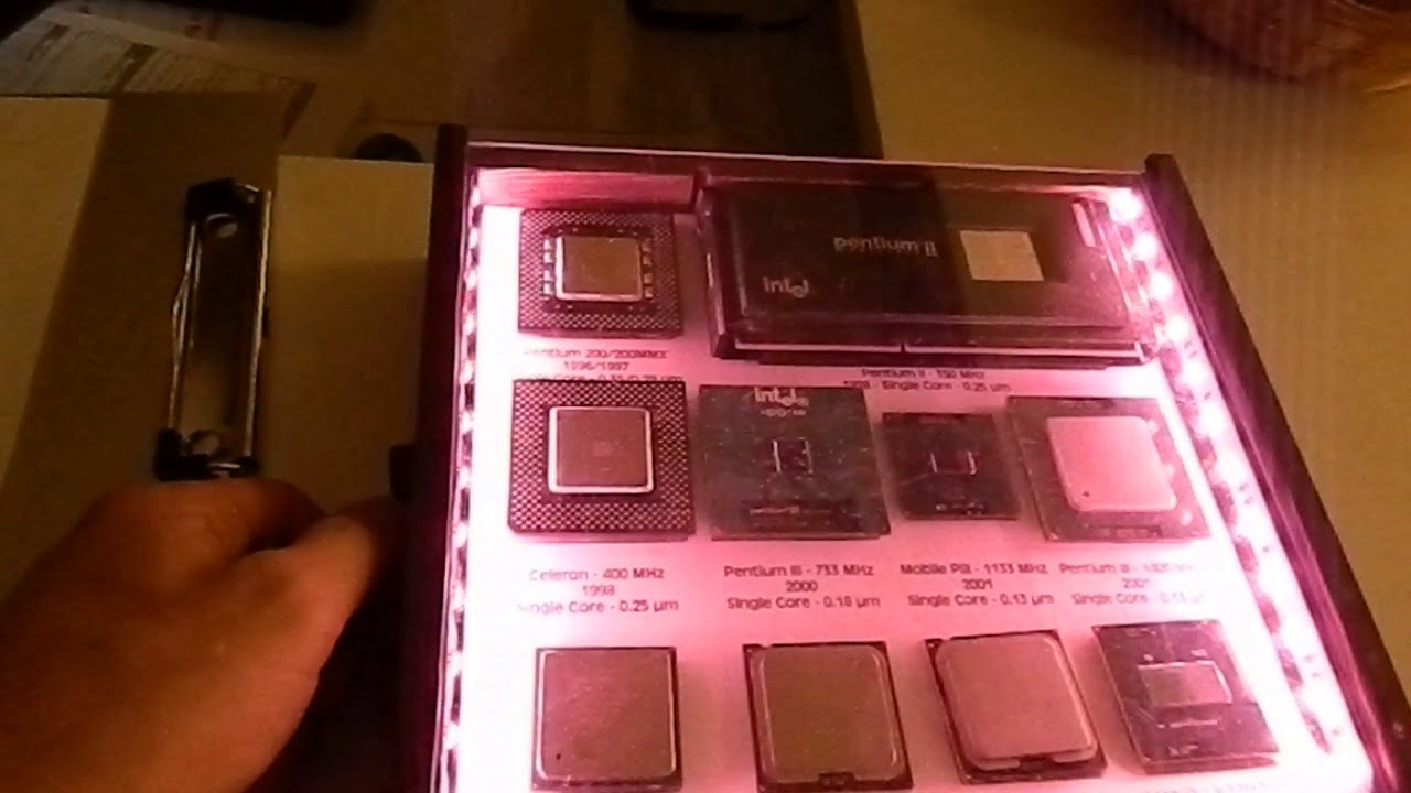 CPU display case - lighting test - YouTube