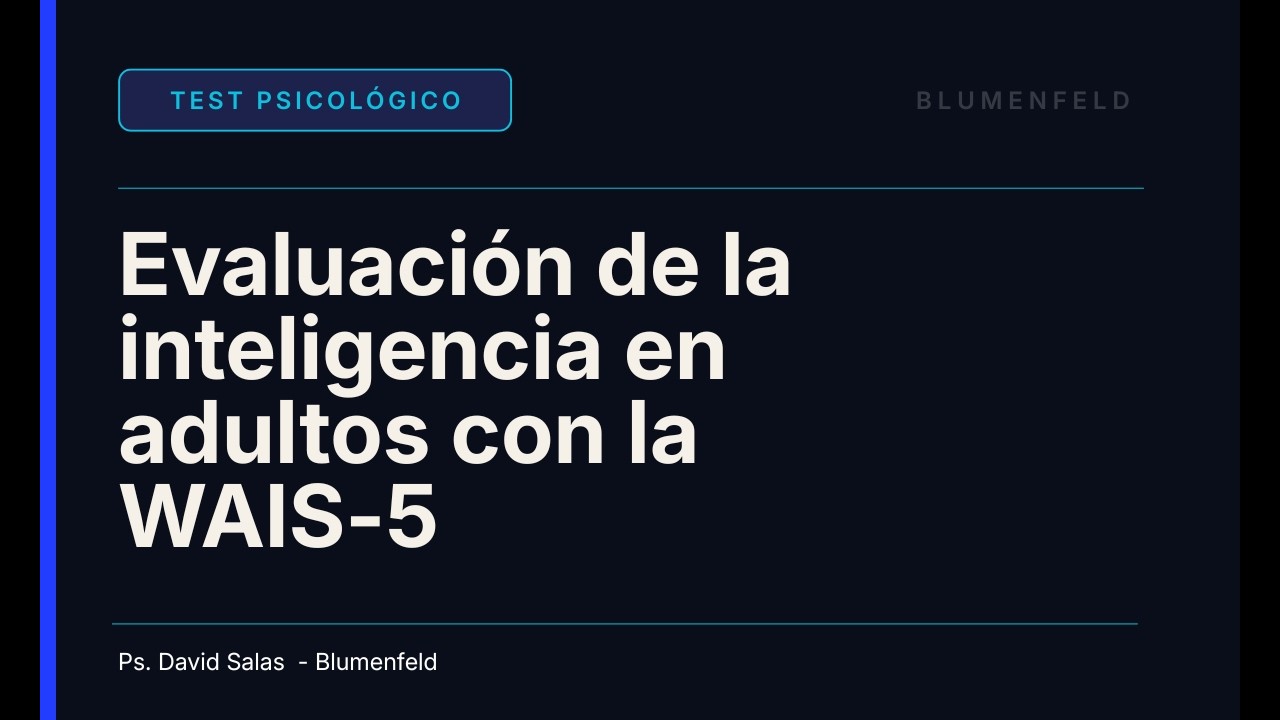 WAIS-5 ¿es mejor que la WAIS-4? todo lo que debes saber - YouTube