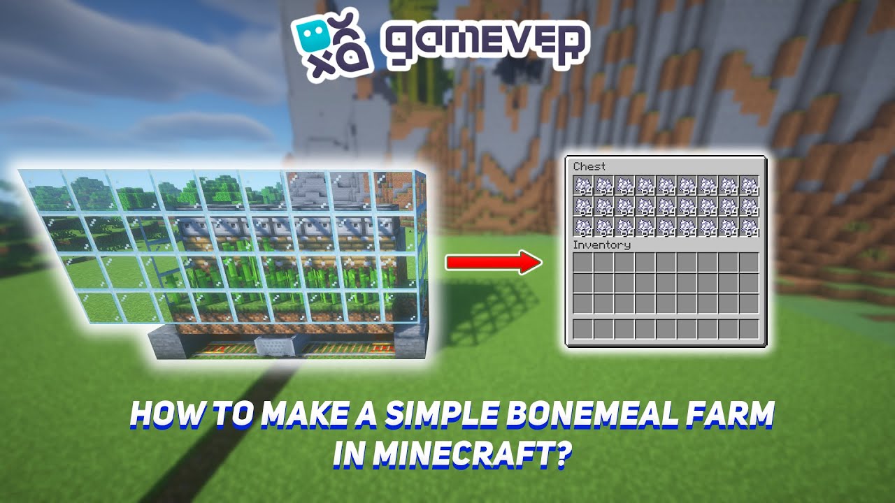 How to Make a Simple Bonemeal Farm in Minecraft - YouTube