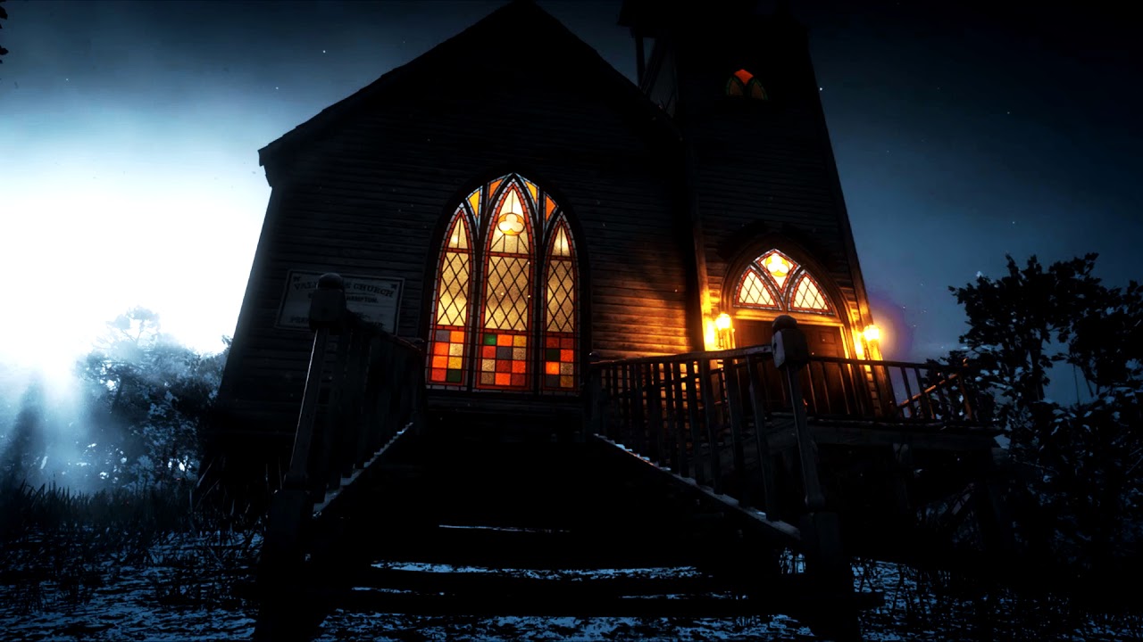 Christmas carols outside a church, and it's the year 1899 in Red Dead ...