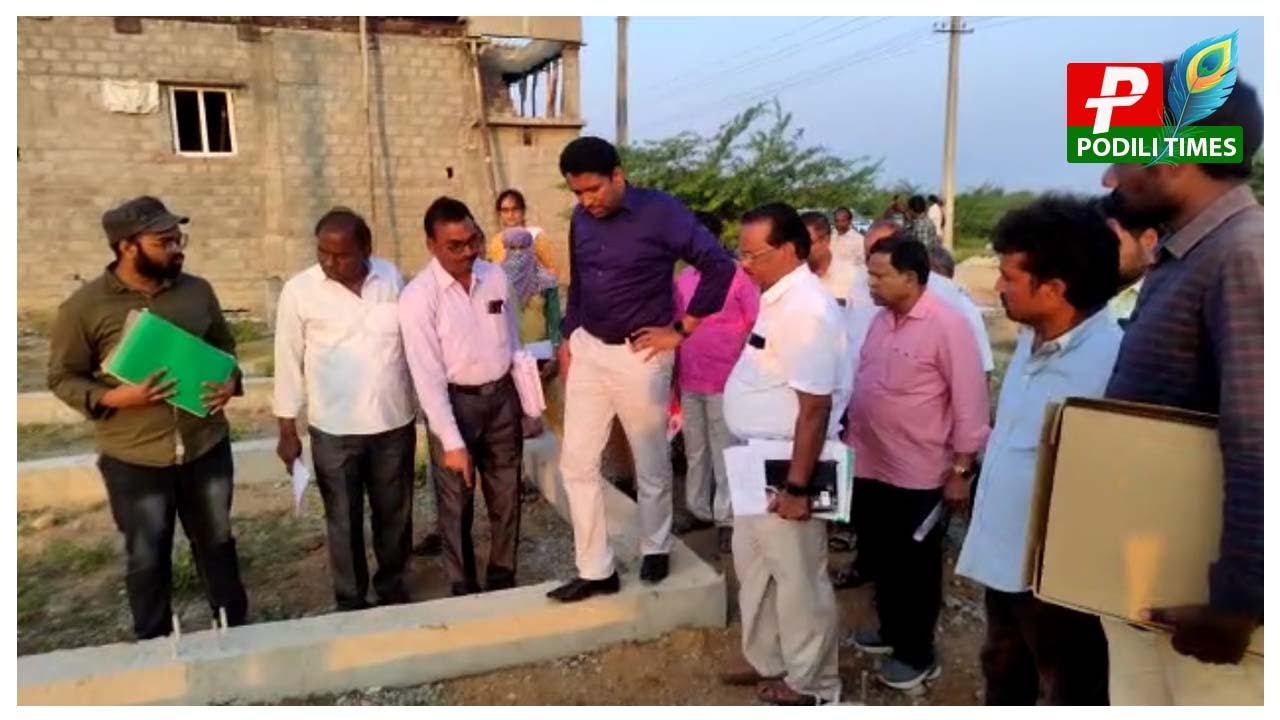 జగనన్న లేఔట్ నందు హౌసింగ్ ఎండీ పర్యటన//Housing MD's visit to Jagananna ...