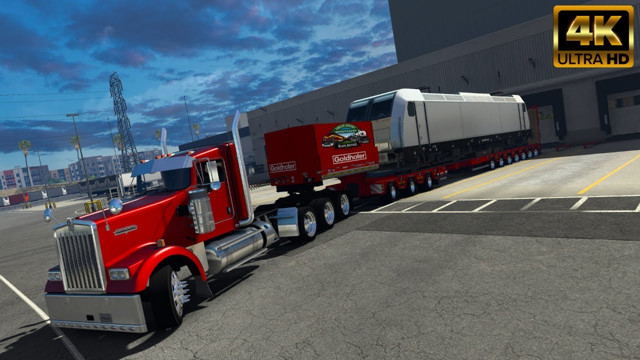 Moving a large Train Stadler Euro 6000 - (Kenworth W900) - American ...