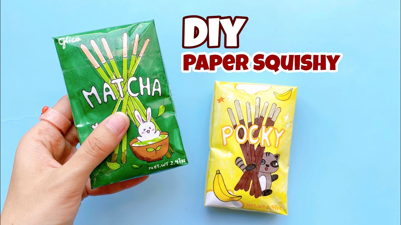 Cách Làm Squishy Hộp Bánh Pocky Bằng Giấy | Homemade Squishy 3D | DIY ...